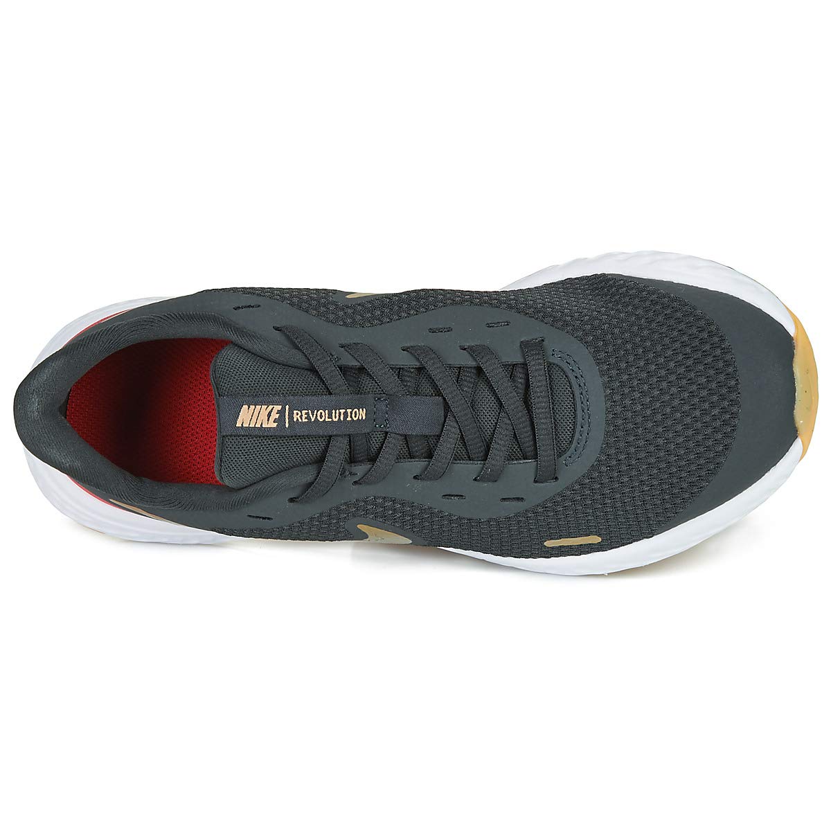 Nike Unisex-Kid's Revolution 5 Grade School Running Shoe, Black/White-Anthracite, 7Y Regular US Big Kid