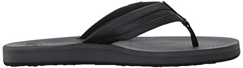 Quiksilver Men's Carver Squish Flip-Flop, Black/Grey/Black, 10(43) M US