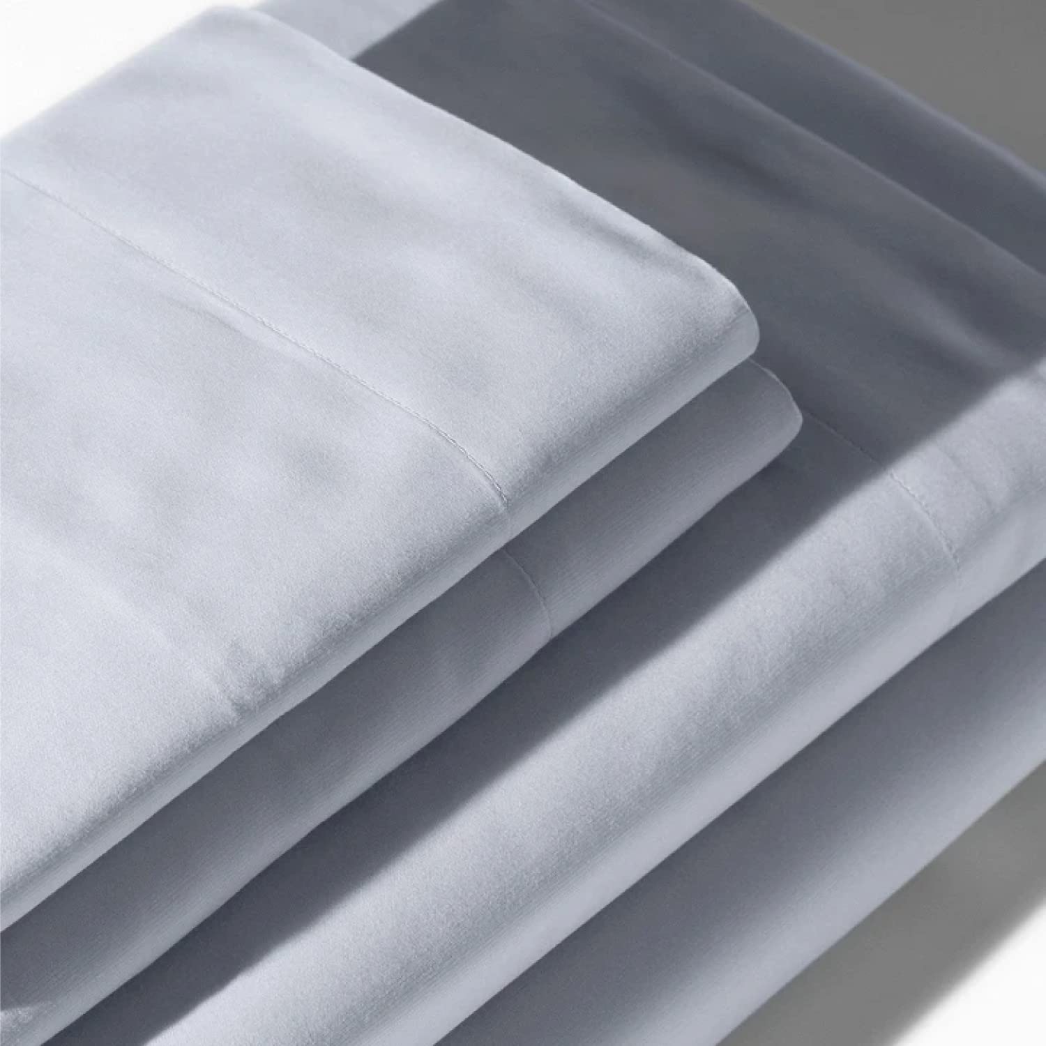 Silvon Silver Infused Bed Sheets Set | Woven with Pure Silver and Premium Breathable Supima Cotton | Acne-Fighting, Cooling & Silk-Soft (Queen, Sky/Blue)