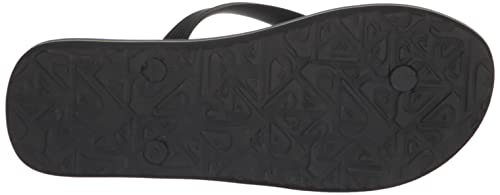 Quiksilver Men's Molokai Air Flow 3 Point Flip Flop Sandal, Black/Grey/Black, 10