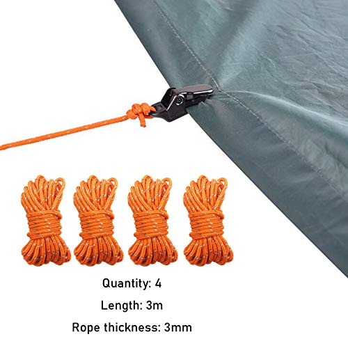 Seasonsky 30 PCS Aluminum Lightweight Tent Stakes Set, Camping Tent Stakes Accessories Kit, 10 PCS Tent Stakes, Plastic Hammer, Tent Clip Nail Puller and Rope with Guylines Adjuster for Easy Camping