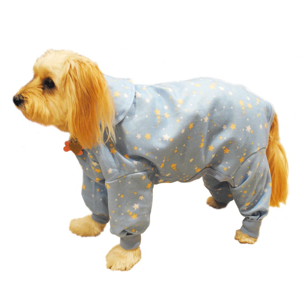 Pedigree Perfection PJF21-2BLU Pet Threads Blue Stars Fleece Pajamas for Your Dog, 20-Size