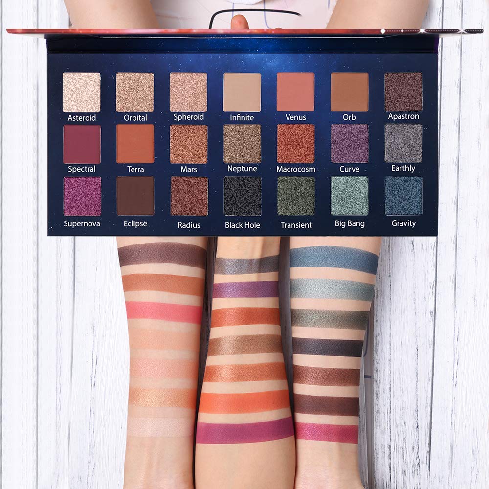 Prism Makeup 21 Colors Pigmented Eyeshadow Palette 6 Matte + 15 Shimmer Blendable Long Lasting Eye Shadow Palette Natural Colors Neutral Pigment Shadow Shimmers Make Up Cosmetics