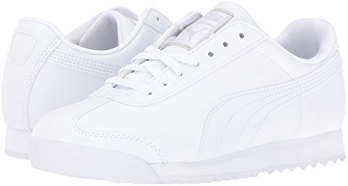 PUMA Roma Basic JR Sneaker (Little Kid/Big Kid) , White/Light Gray, 1.5 M US Little Kid