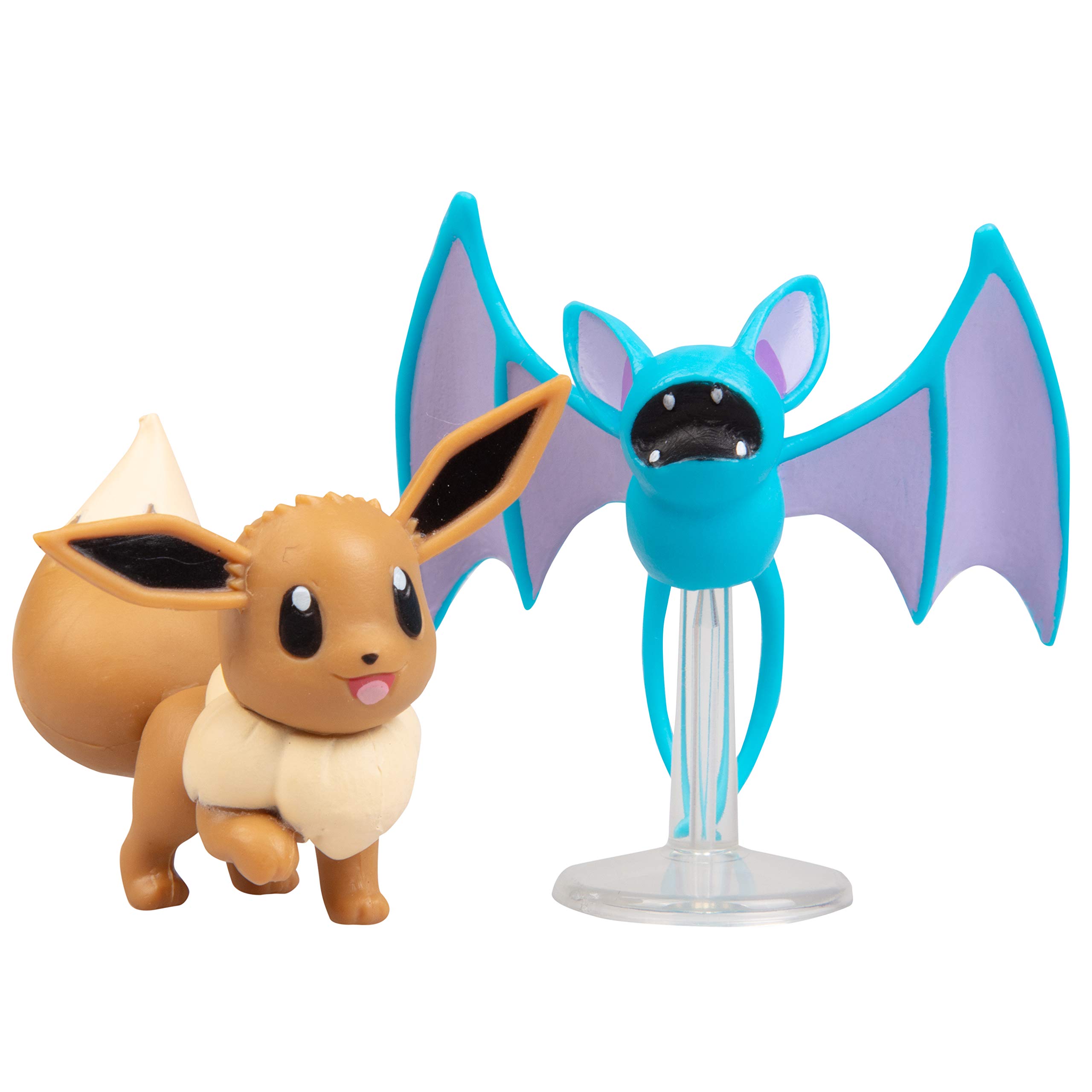 Pokémon Battle Figure Multi Pack Toy Set with Launching Action - Generation 1 - includes Ash, Pikachu, Eevee, Bulbasaur, Ditto & Zubat - 6 Pieces - Ages 4+