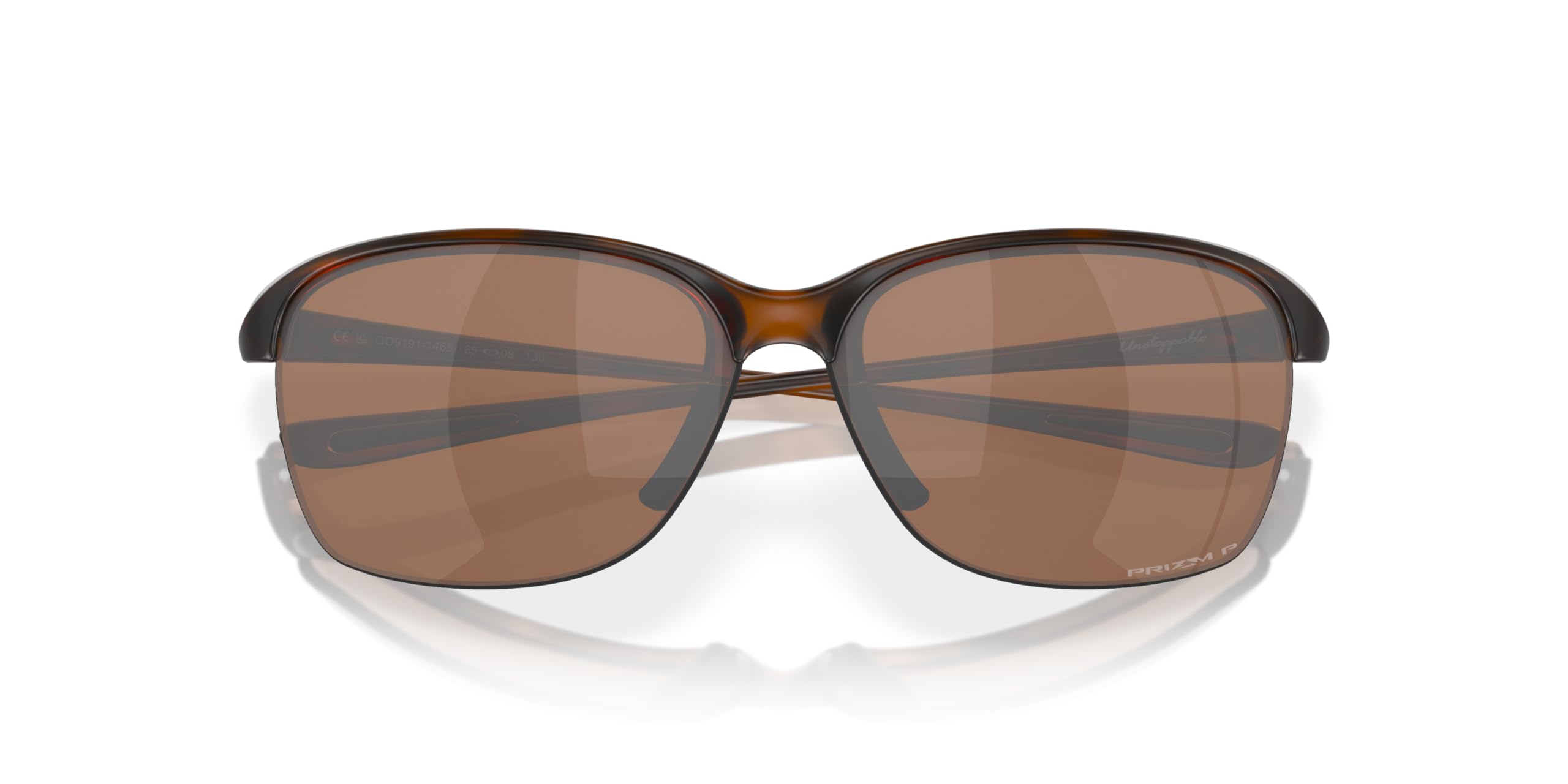 Oakley Women's Oo9191 Unstoppable Rectangular Sunglasses, Matte Brown Tortoise/Prizm Tungsten Polarized, 65 mm