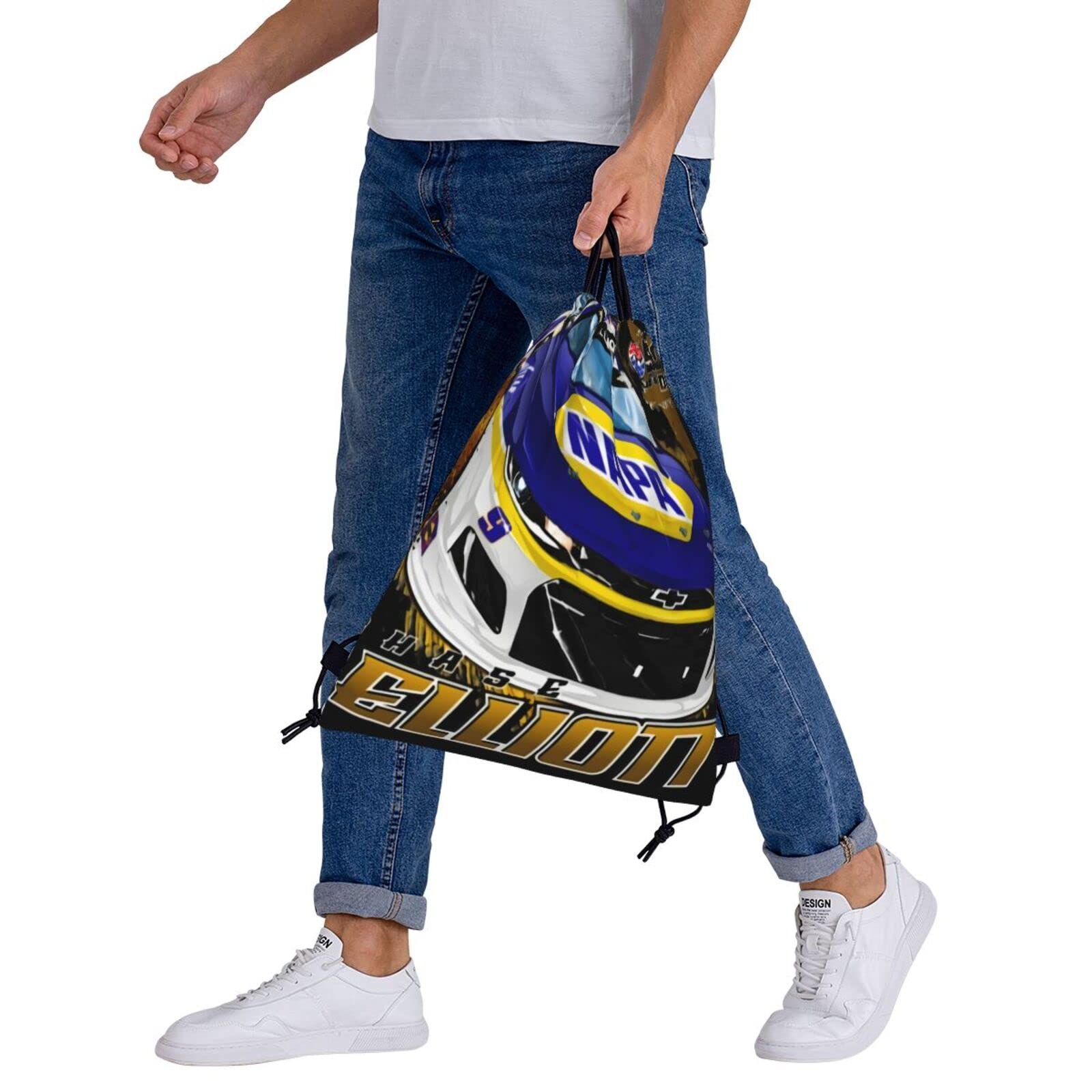 RATRIG Chase Elliott 9 Drawstring Backpack Bag Large Gym String Sack Sport Sackpack Tote Packet for Shopping Yoga