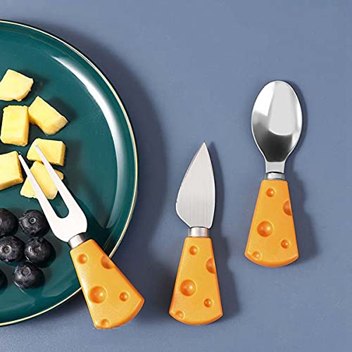 TIATA Cheese Knife, Stainless Steel Cheese Knives, This Set is Very Suitable for All Cheese Flavors, Sharp Knife, Cheese Knife Gift Set(B)