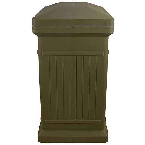 RTS Home Accents ParcelWirx Premium Vertical Storage Cabinet/Package Delivery Box with Lift Off Lid, Oak