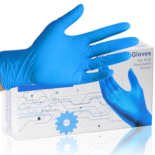 PEIPU Nitrile Gloves Disposable Gloves(Small, 100-Pack),Powder Free, Cleaning Service Gloves, Latex Free
