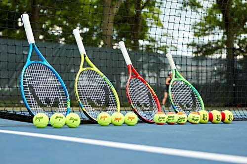 Penn QST 60 Tennis Balls - Youth Felt Orange Dot Tennis Balls for Beginners - 3 Ball Polybag