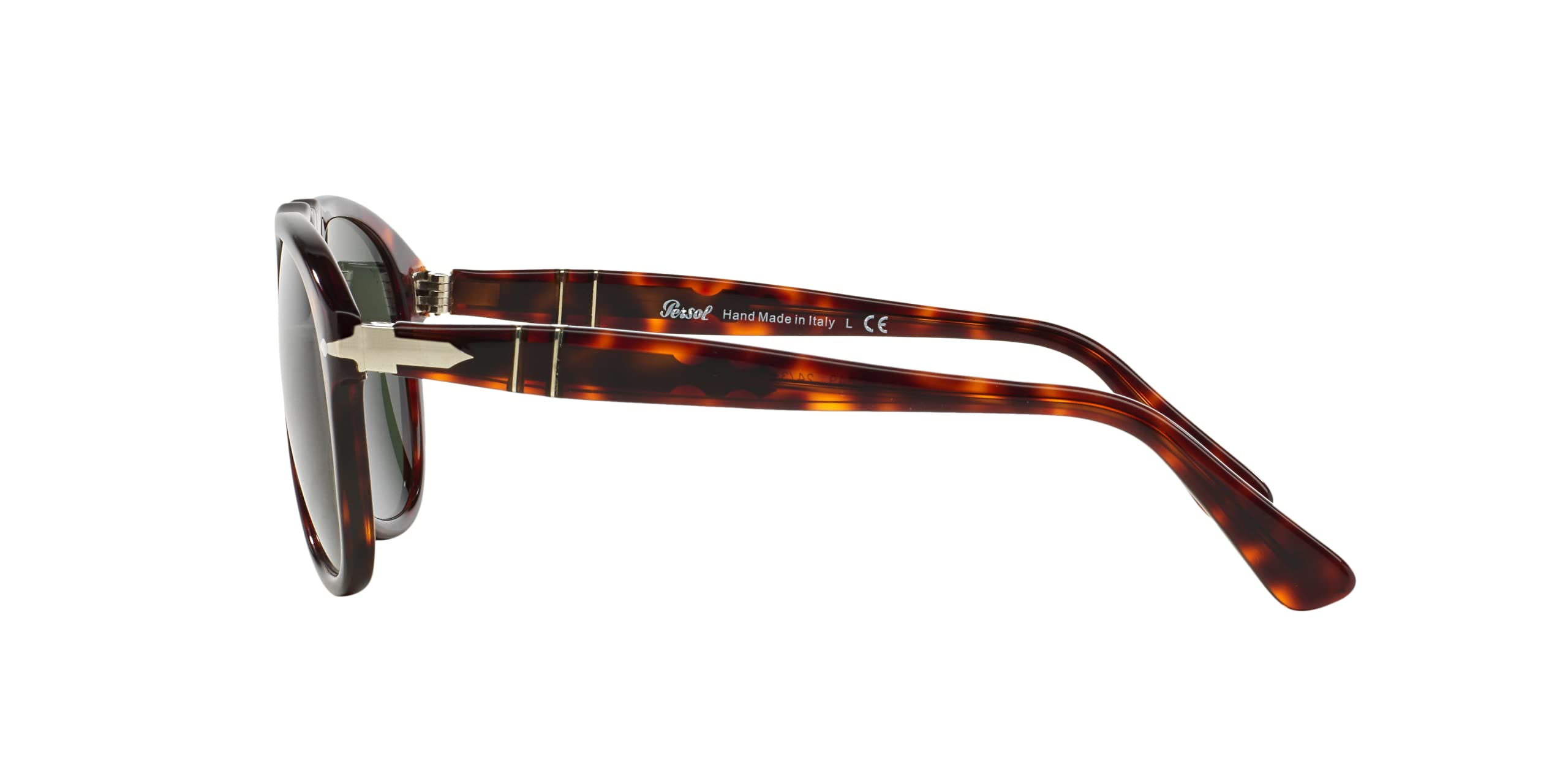 Persol PO0649 Aviator Sunglasses, Havana/Green, 54 mm