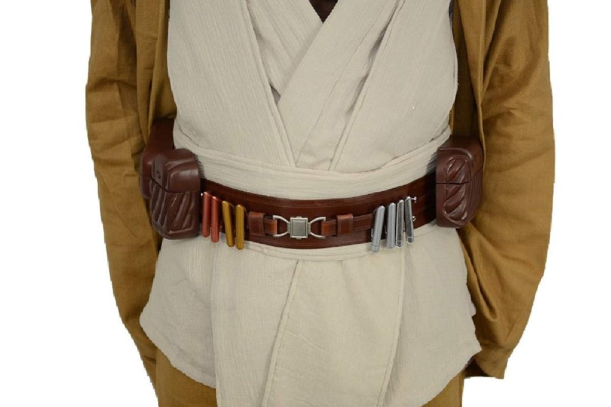 OBI Deluxe Full Belt Pouches Capsules Jedi Costume Prop Star Wars Accessories (M)