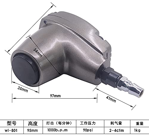 WILIN Pneumatic Palm Hammer Of Hand Knock Beat Strike Air Hammer Scaler Handheld Air Chipping Hammer Speed Tool for Screen Spines/Knocks Out Laser Cutting Small Pieces