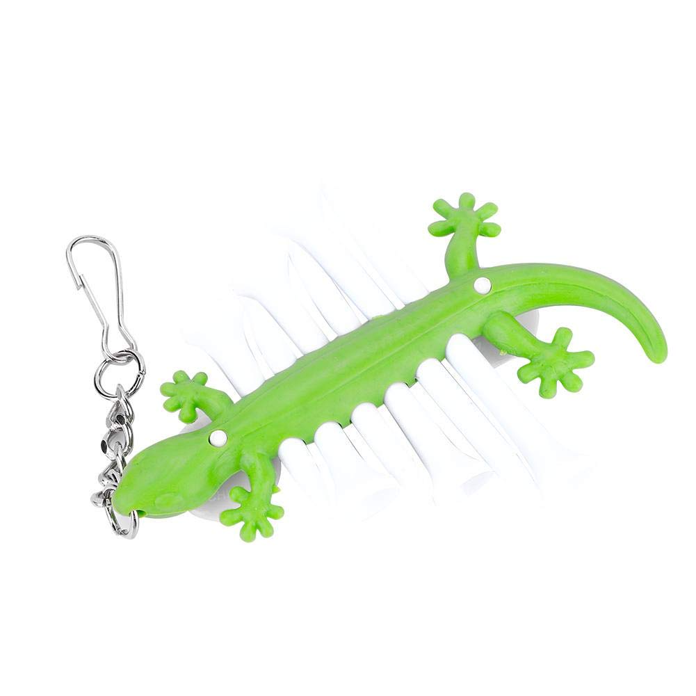 Portable Plastic Tee Holder Green Gecko Carrier with Tee for Gift Hook to Bag Belt Clip(Green Gecko)