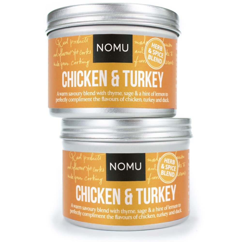 NOMU Chicken & Turkey Spice Blend (3.88 oz | 2-pack) |Gourmet Cooking Seasoning Rub Mix Gift Kit