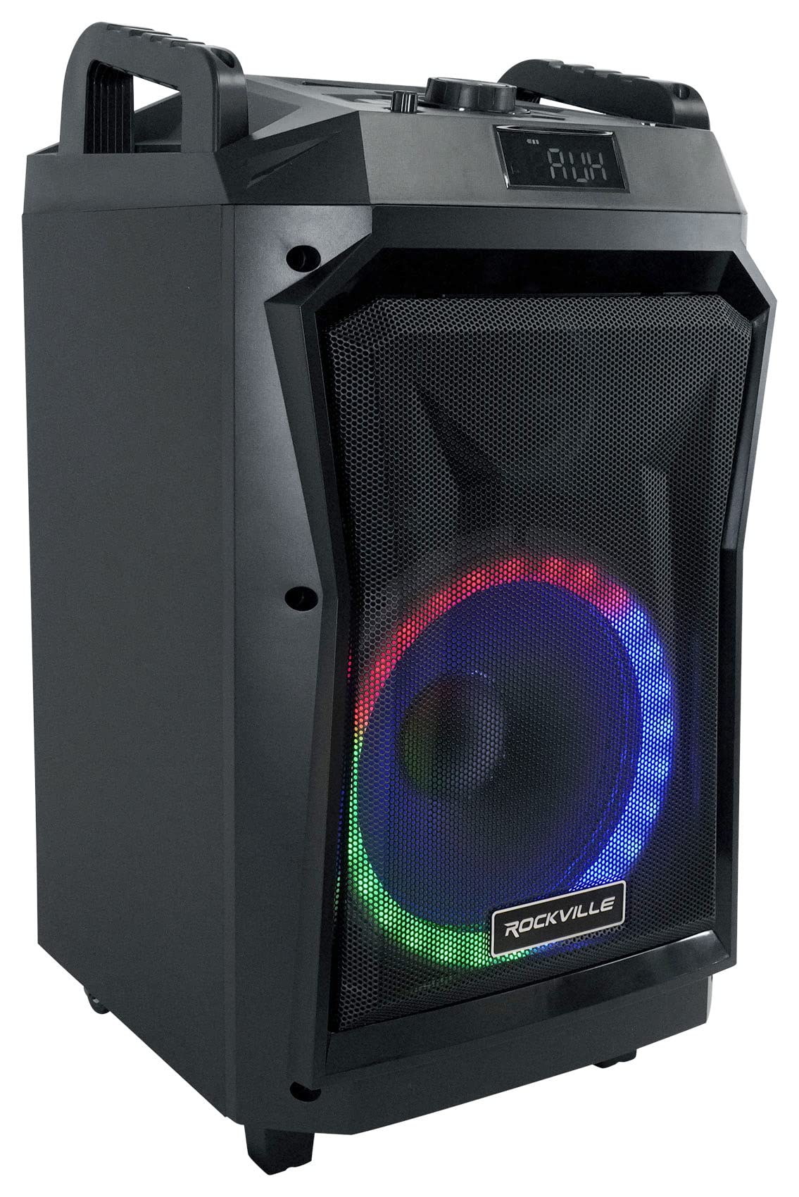 Rockville RockNGo 800 10" Portable Wireless Bluetooth Speaker w/LED/Wheels/Loud!, Black