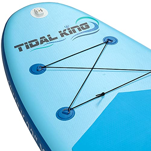 Tidal King California 10' 6" Stand Up Paddle Board Wide Stable ISUP - with Adjustable Paddle, Top Accessories - Pump, Leash & Backpack