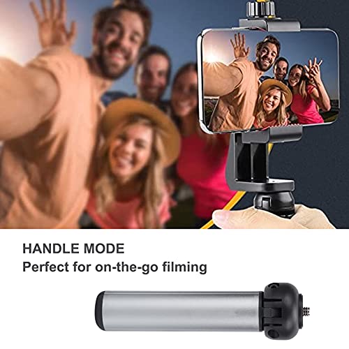 Xirfuni Action Camera Tripod, Durable CNC Process Mini Foldable Tripod for Extension Rod for Mobile Phone for Sports Camera