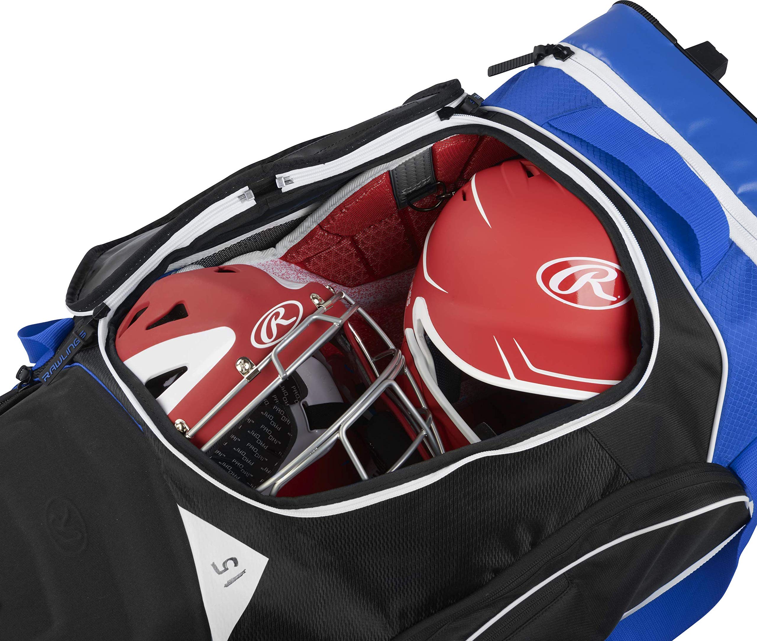 Rawlings | R1502 Wheeled Catcher's Bag | Baseball/Softball | Royal
