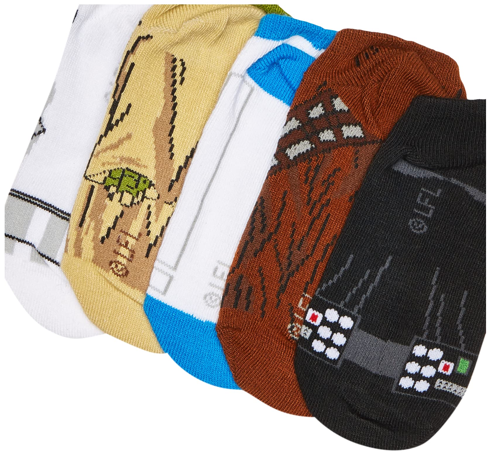 STAR WARS Boys 5 Pack No Show Socks