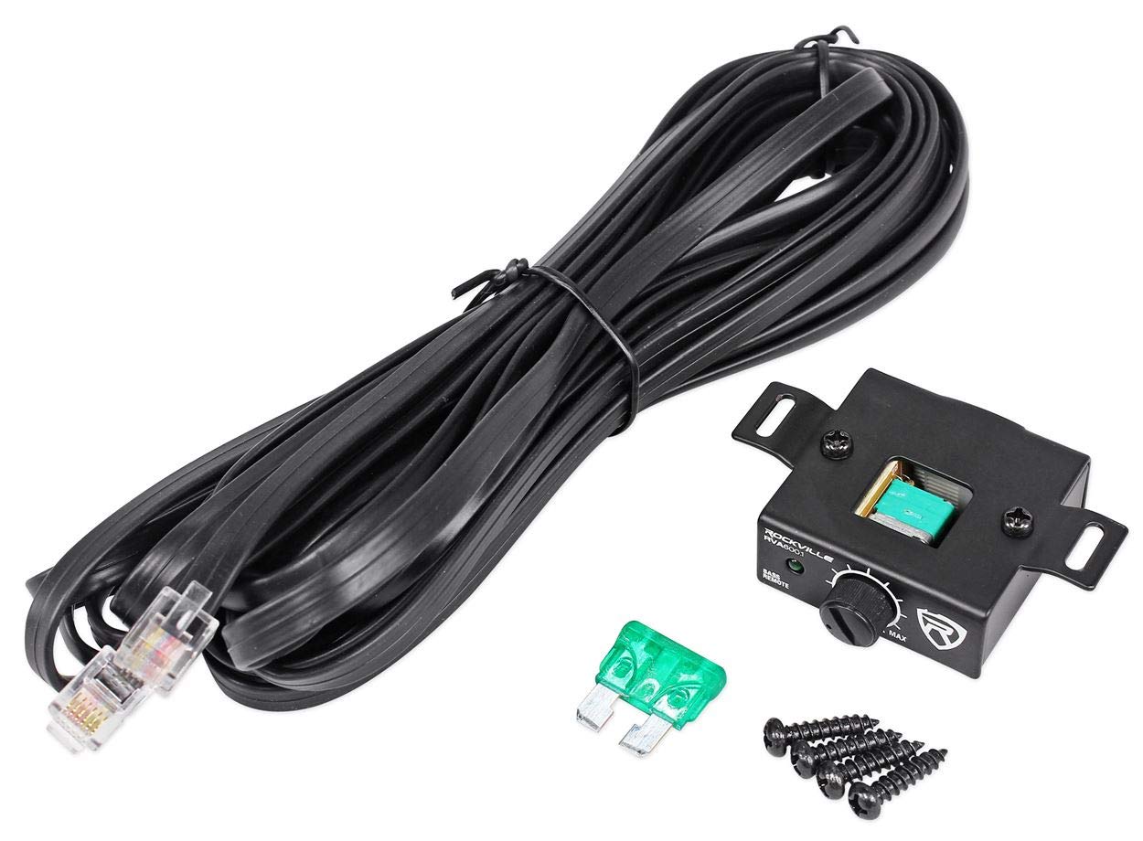 Rockville RV8.2A 800 Watt Dual 8" Car Subwoofer Enclosure+Mono Amplifier+Amp Kit black