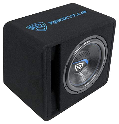 Rockville SK512 PACKAGE 12" 1400w Loaded K5 Car Subwoofer Enclosure+DB11 Amp, Black