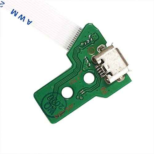 Zahara 2PCS USB Charging Port Board JDS-055 Replacement for Sony PS4 Controller Dualshock with Flex Cable