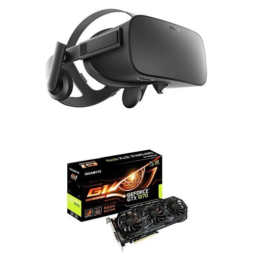Oculus Rift Virtual Reality Headset + Gigabyte GeForce GTX 1070 Graphics Card Bundle
