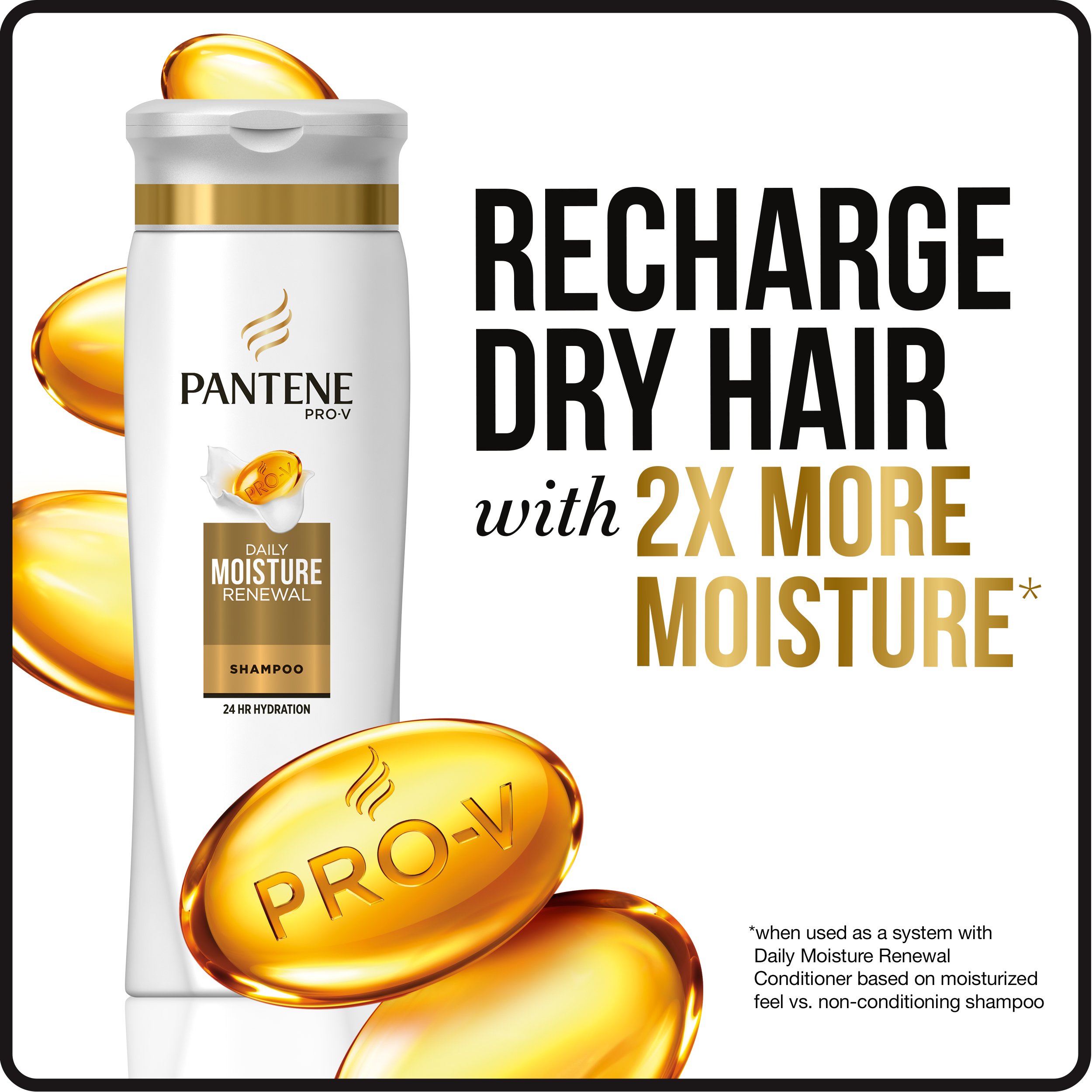 Pantene Daily Moisture Renewal Duo set, 12.6 Oz Shampoo and 12 Oz Conditioner