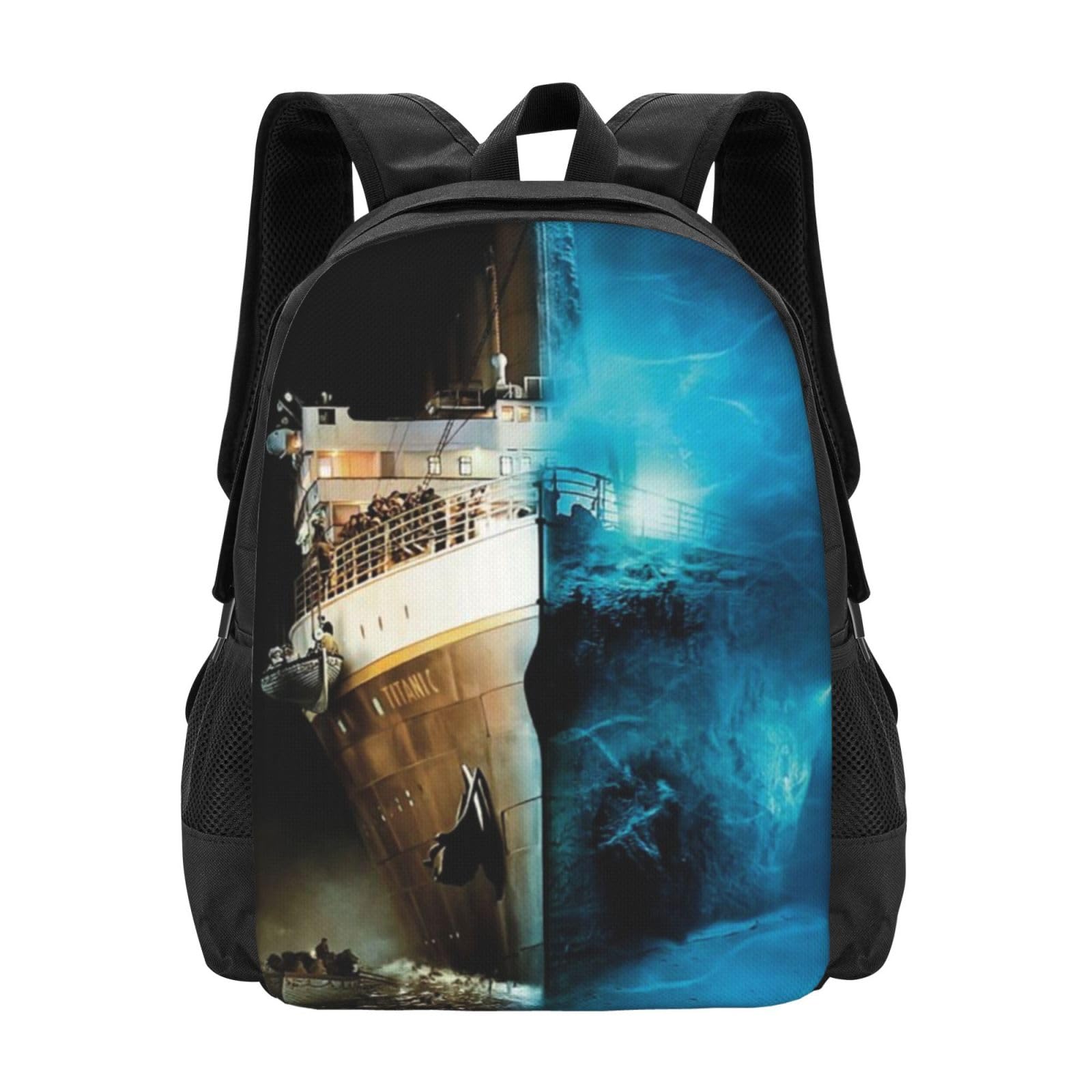 Titanic Backpack 3D Printed Movies Travel Casual Daypack Laptop Backpack Unisex Lightweight Waterproof Daypack Durable Outdoor Work Sport Backpack