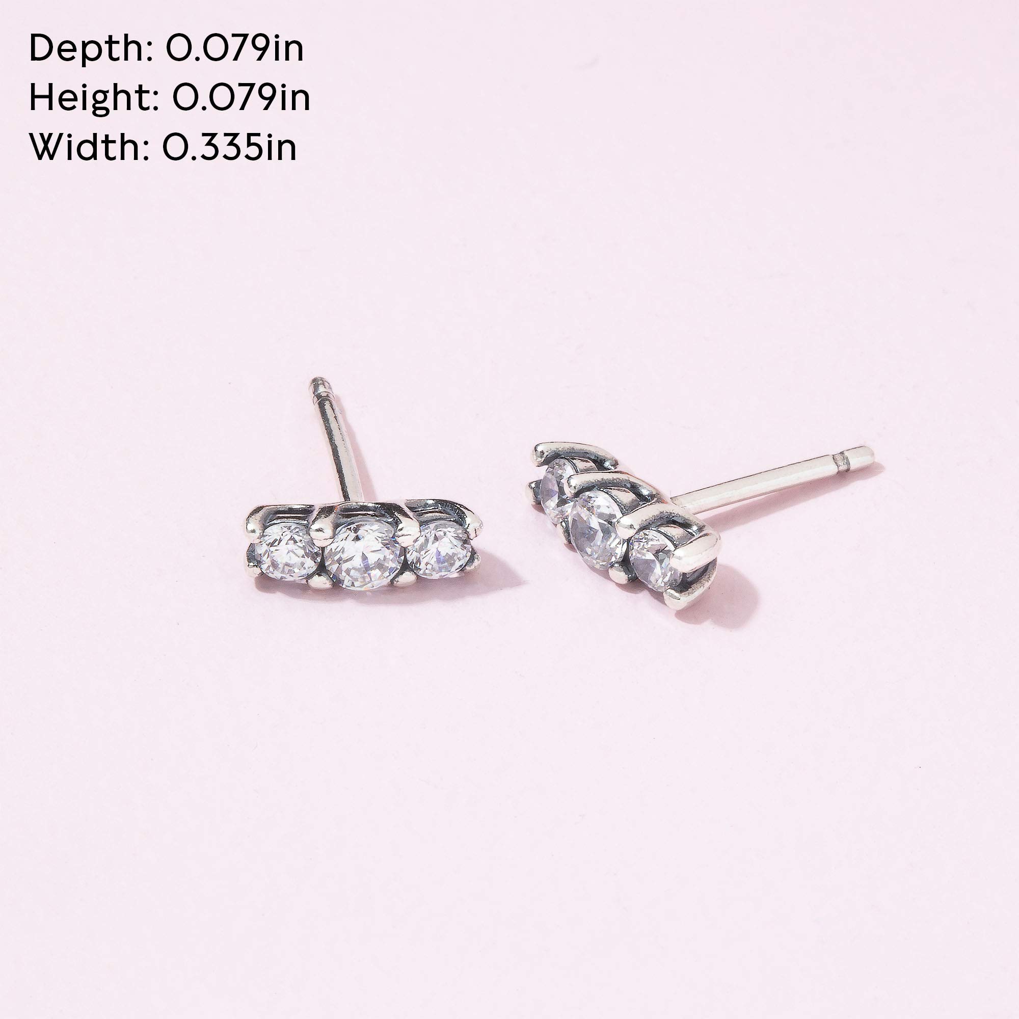 PANDORA Sparkling Elegance Stud Earrings - Stunning Earrings for Women - Great Gift for Her - Sterling Silver & Cubic Zirconia, No Gift Box