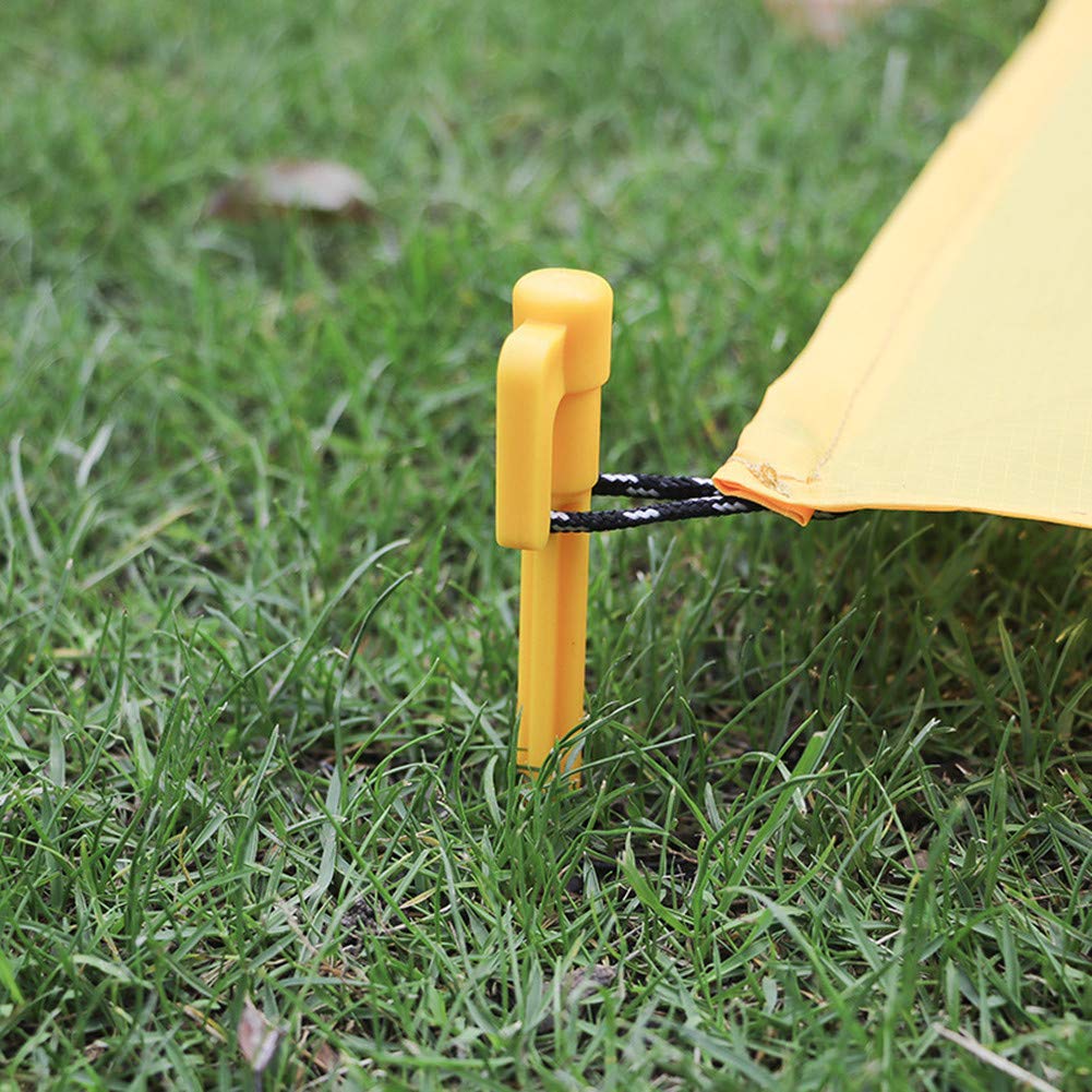 Plastic Tent Stakes 12 Pack 5.9 Inch Durable and Strong Plastic Peg for Beach Mat, Picnic Blanket, Outdoor Air Sofa