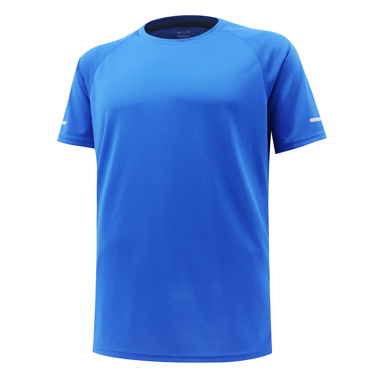 Workout Shirts for Men | Dry Fit Shirts Moisture Wicking - Gym Shirts Men Short Sleeve - Running Athletic Shirts (Large, 5-Pack Black, Black, Black, Blue, Red)