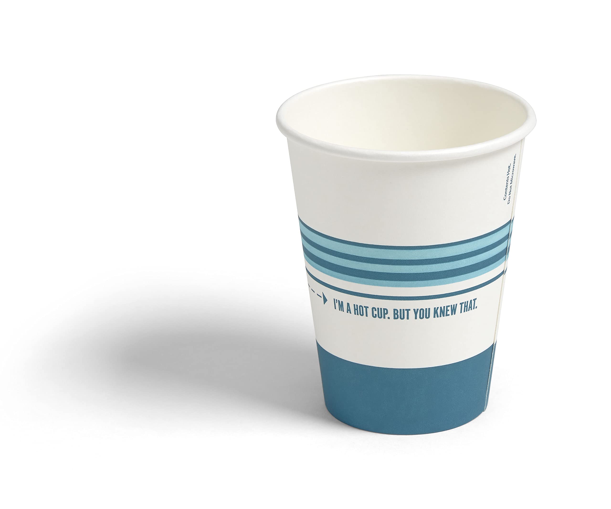 Perk PK54367CT Paper Hot Cup, 12 Oz., White/Blue, 500/Carton