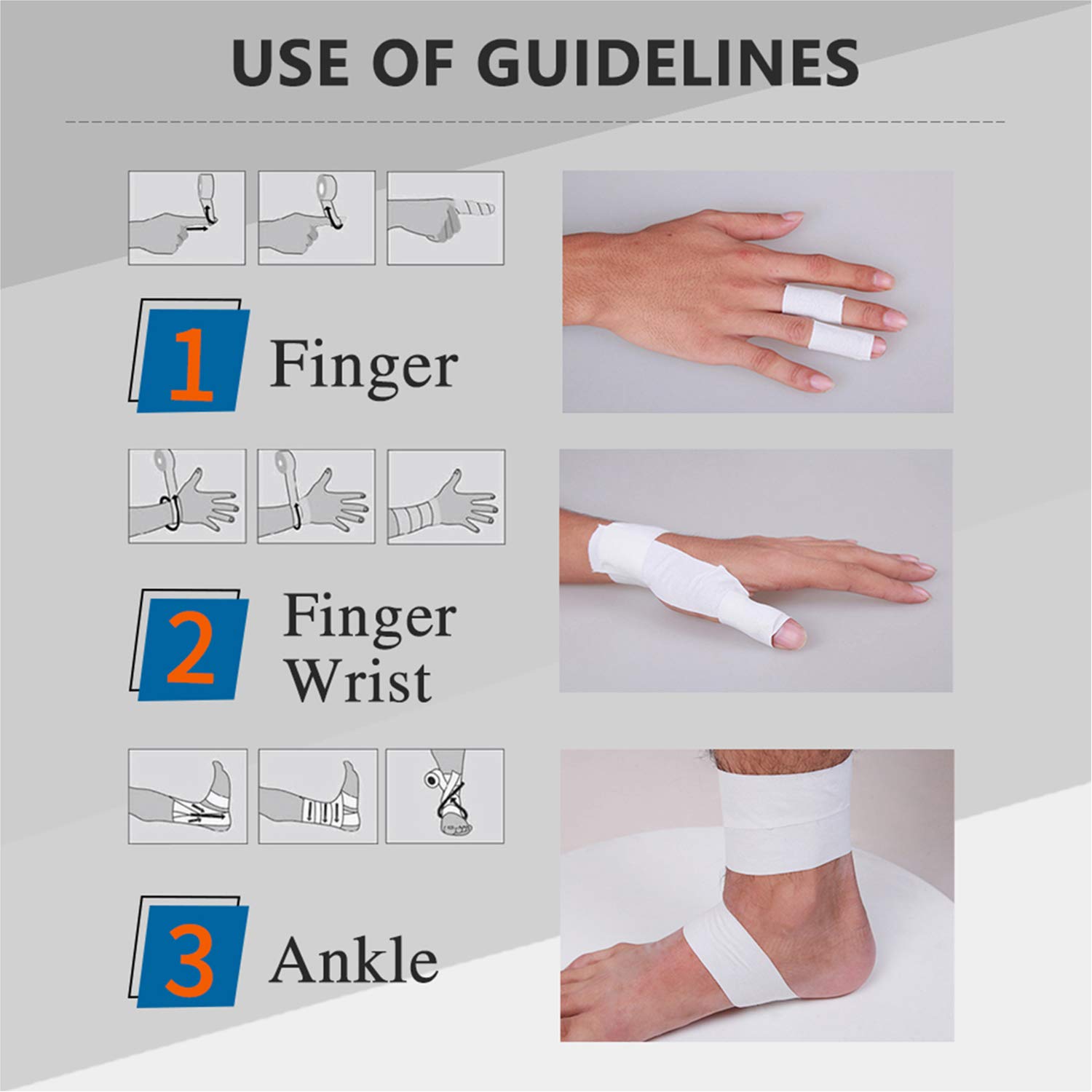 Self Adherent Cohesive Bandages Wrap 6 Count 2" x 5 Yards, Medical Tape, Adhesive Flexible Breathable First Aid Non Woven Rolls, Stretch Athletic, Ankle Sprains & Swelling, Sports