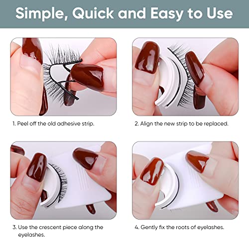 Self Adhesive Eyelashes 3 Pairs, Reusable Self Adhesive False Eyelashes, Eyelashes Natural Look and Long Style For Makeup Easy to Put on, Newly Updated Styles