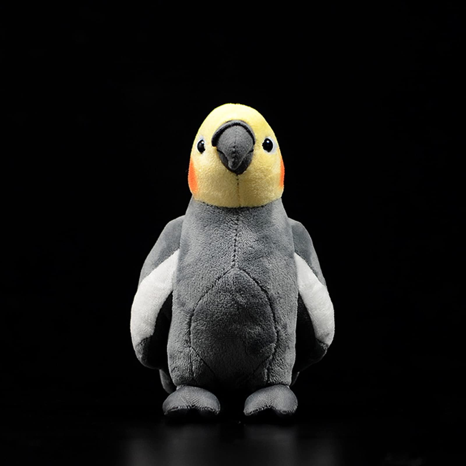 ZHONGXIN MADE Grey Cockatiel Plush Toy - Simulation 7 Inch Parrot Stuffed Animal, Cute Little Bird Doll as Gift for Your Friends
