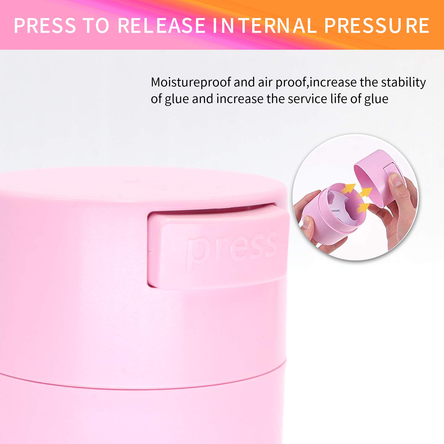 RIISCA Glue Storage Container for Eyelash Extension-Eyelash Glue Storage Tank-Glue Jar Sealed for Women-Grafting Eyelash Supplies