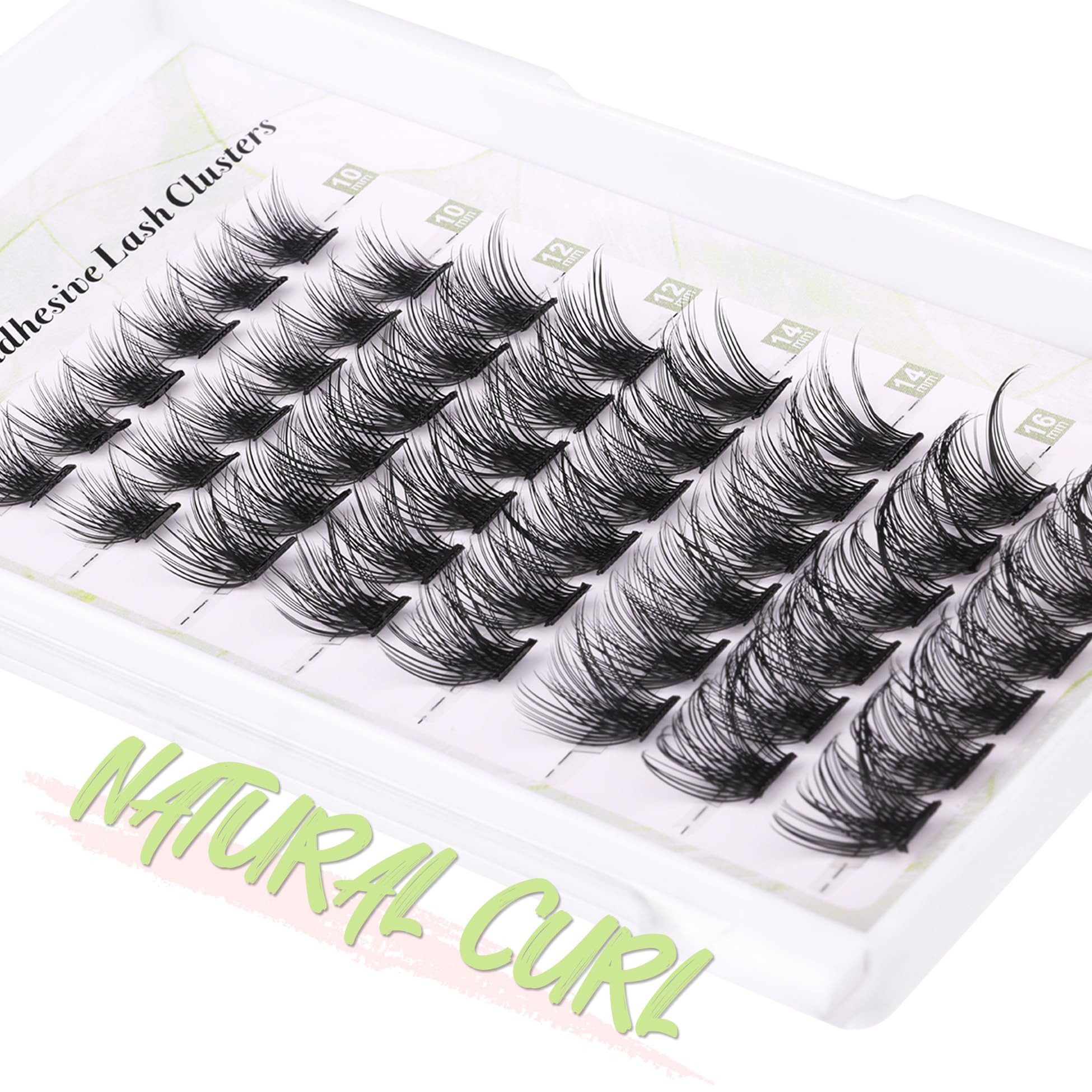 Self Adhesive Eyelashes Lash Clusters, Wispy Volume DIY No Glue Lash Extensions, Self Adhesive Individual Lashes Self Sticking Reusable Adhesive Lashes Natural Look