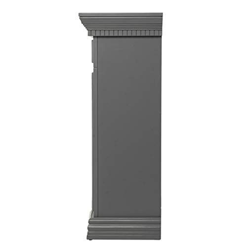 SEI Furniture Dakesbury Faux Stone Color Changing Electric Fireplace, Gray