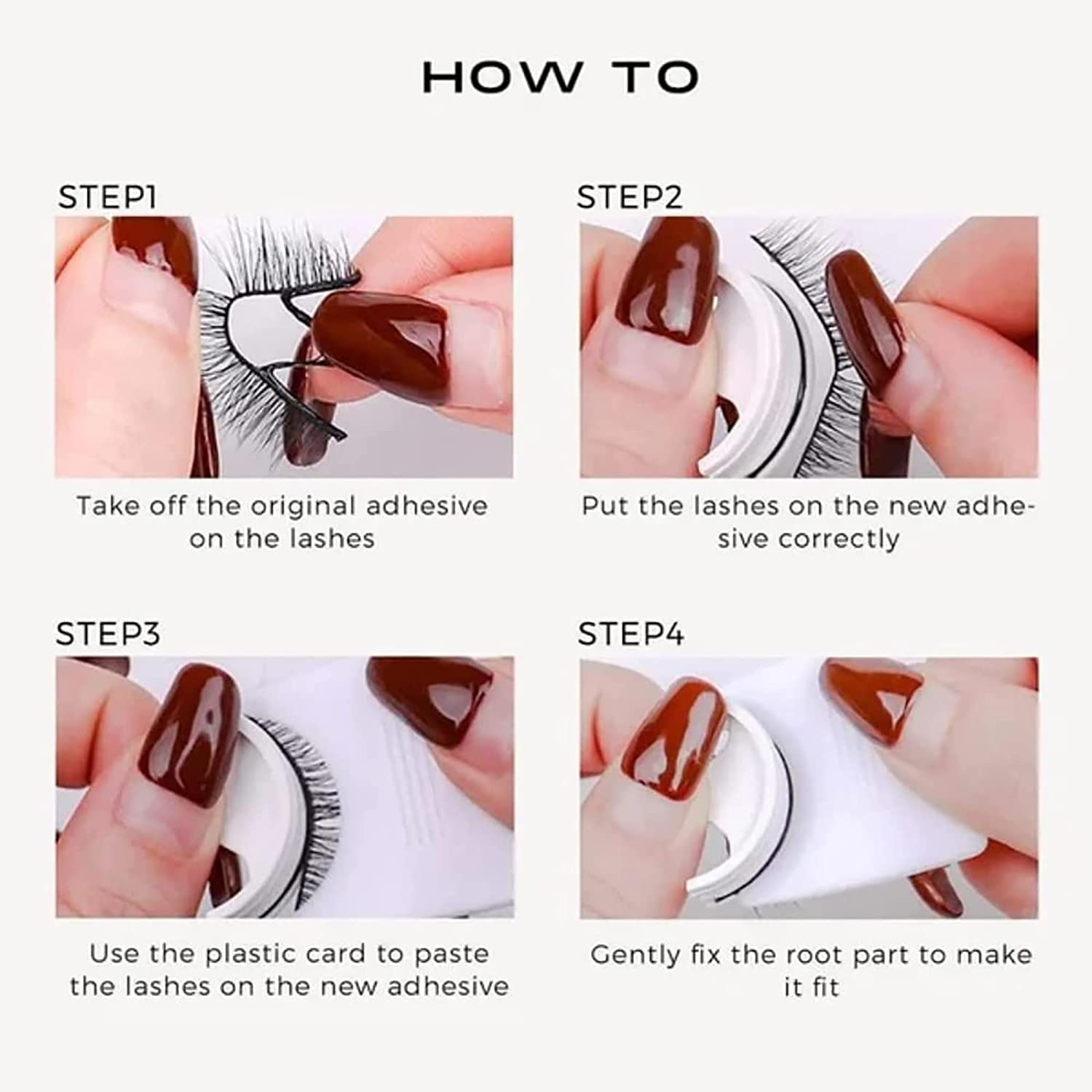 Self-adhesive Eyelashes, 2024 New Self Adhesive Eyelashes, 2 Pairs Self-adhesive Eyelashes, Reusable Self Adhesive Eyelashes (2 Pairs Natural)