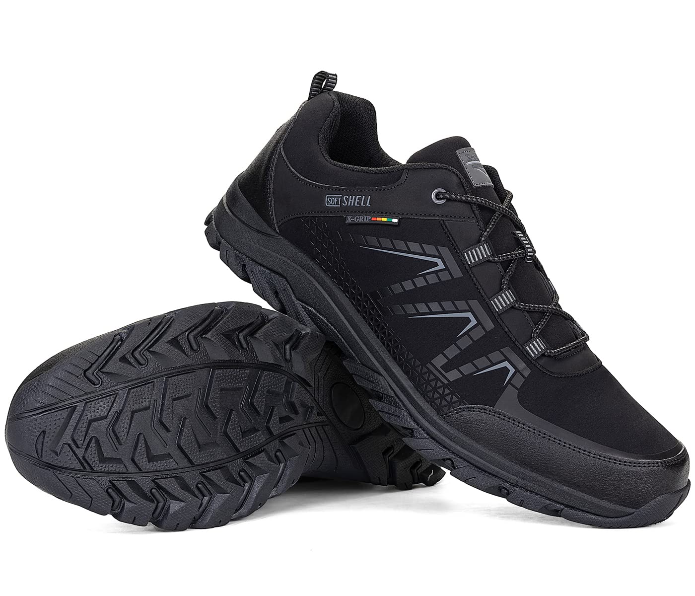 X-GRIP Mens Wide Hiking Shoes Water Repellent Outdoor Work Shoes