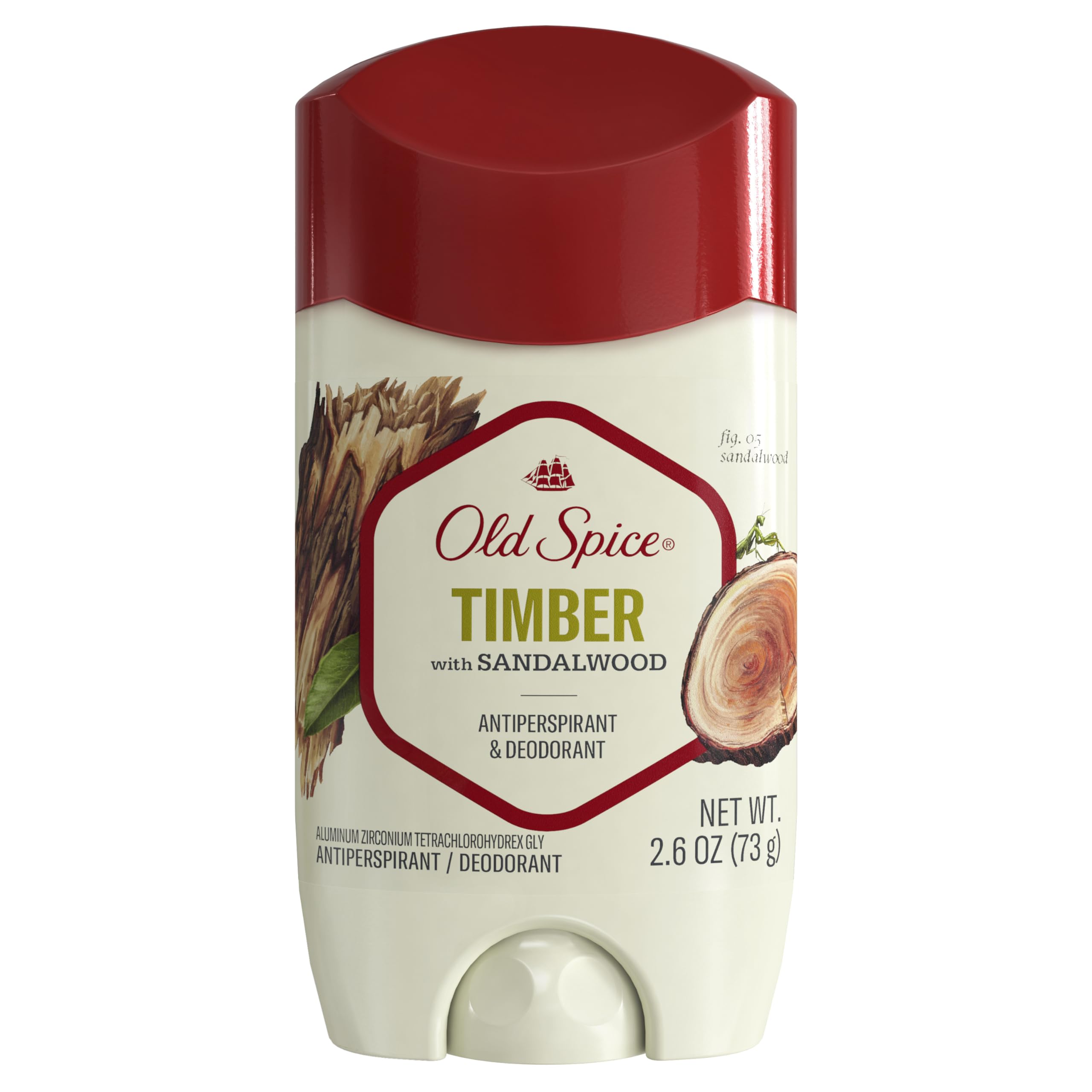 Old Spice Antiperspirant & Deodorant for Men, Timber Scent with Sandalwood, 2.6 oz