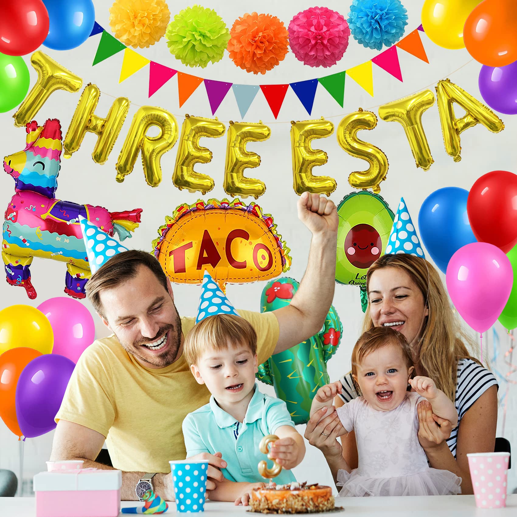 Three Esta Birthday Decorations Mexican Third Birthday Party Decoration 3rd Birthday Decorations Three Birthday Decorations Fiesta Birthday Party Decoration Cinco De Mayo Mexican Taco Party Decoration