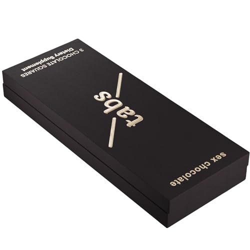 Tabs Chocolate Squares for Couples (1 Box) - Dark Chocolate Bar to Improve Mood - Vegetarian, Gluten-Free for Men & Women