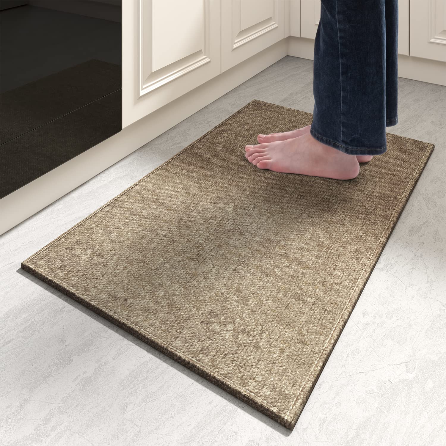 tchdio Kitchen Rug-Rubber Backing Non Skid Kitchen Mats for Floor-Absorbent Quick Dry Washable Kitchen Rugs-Kitchen Runner Rug Kitchen Floor Mats for in Front of Sink Laundry Room Bathroom etc.
