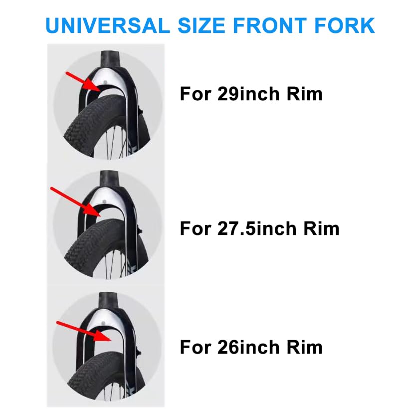 TOSEEK Mountain Bicycle Carbon Fiber Front Fork for 26/27.5/29" Wheel MTB Fork 160mm Disc Brake Rigid Tapered Tube Bike Fork