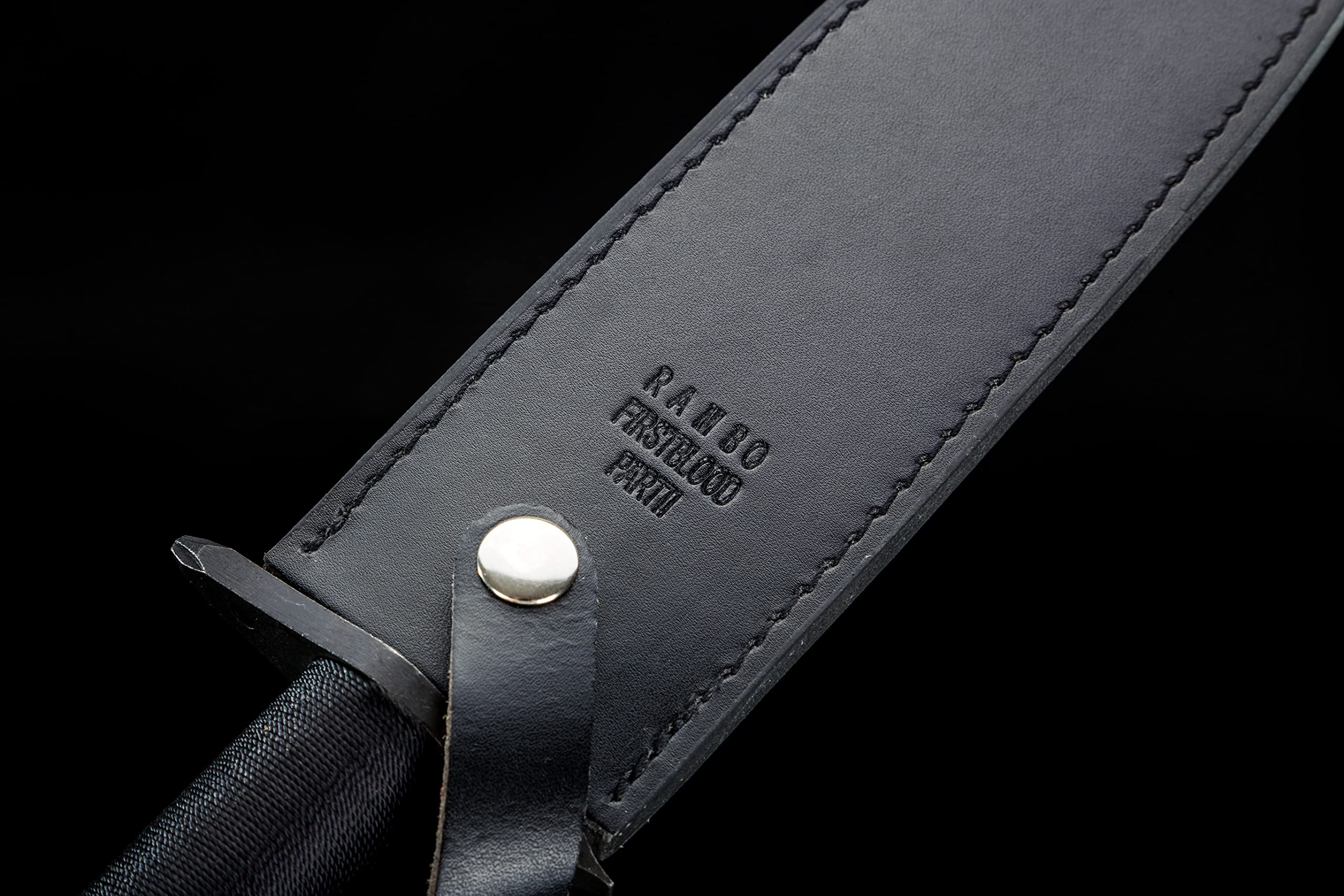 Rambo Survival Knife First Blood Part 2 with Signature - Leather Sheath & Premium Box - Fixed blade Hunting Outdoor Camping
