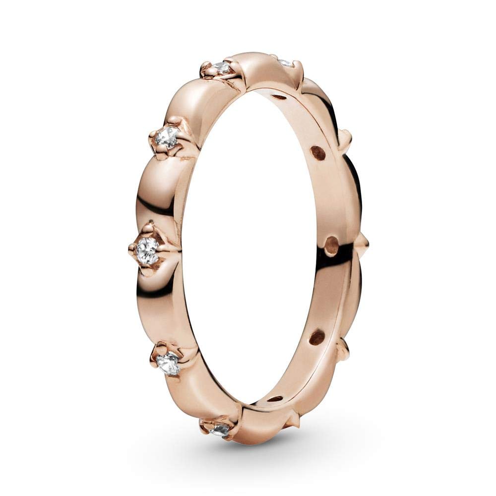 PANDORA Flower Petals Band PANDORA Rose Ring, Size: EUR-60, US-9-188791C01-60
